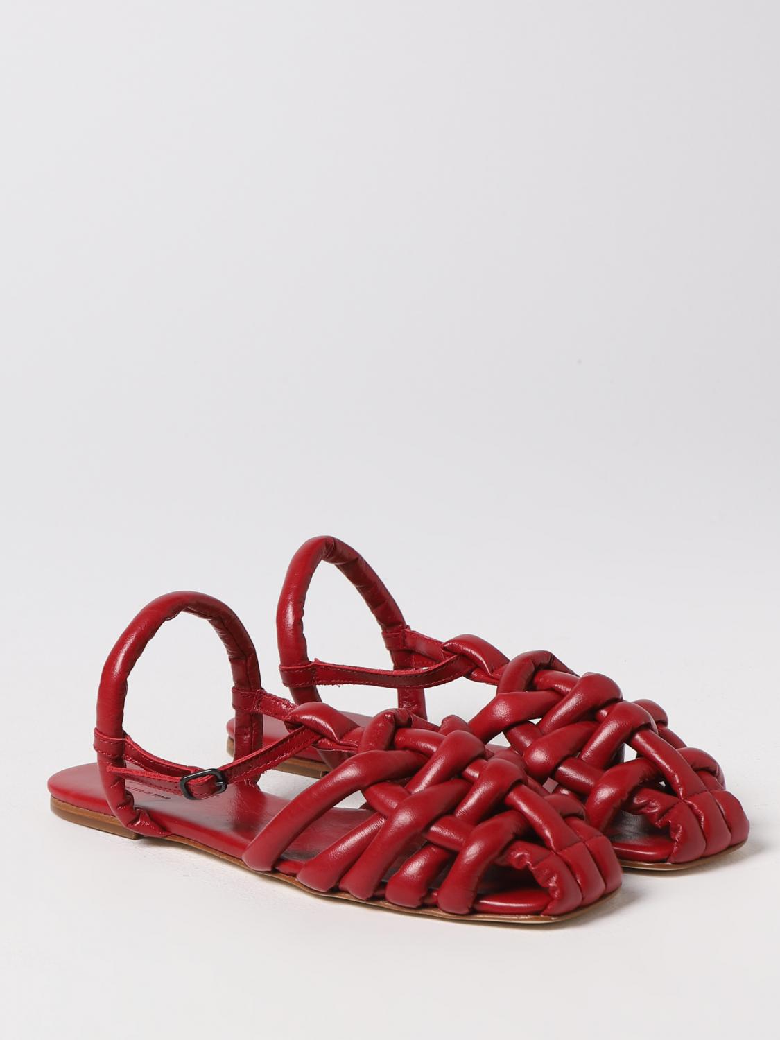 HEREU: Shoes woman - Red | Hereu flat sandal WFR23CADI004 online at ...