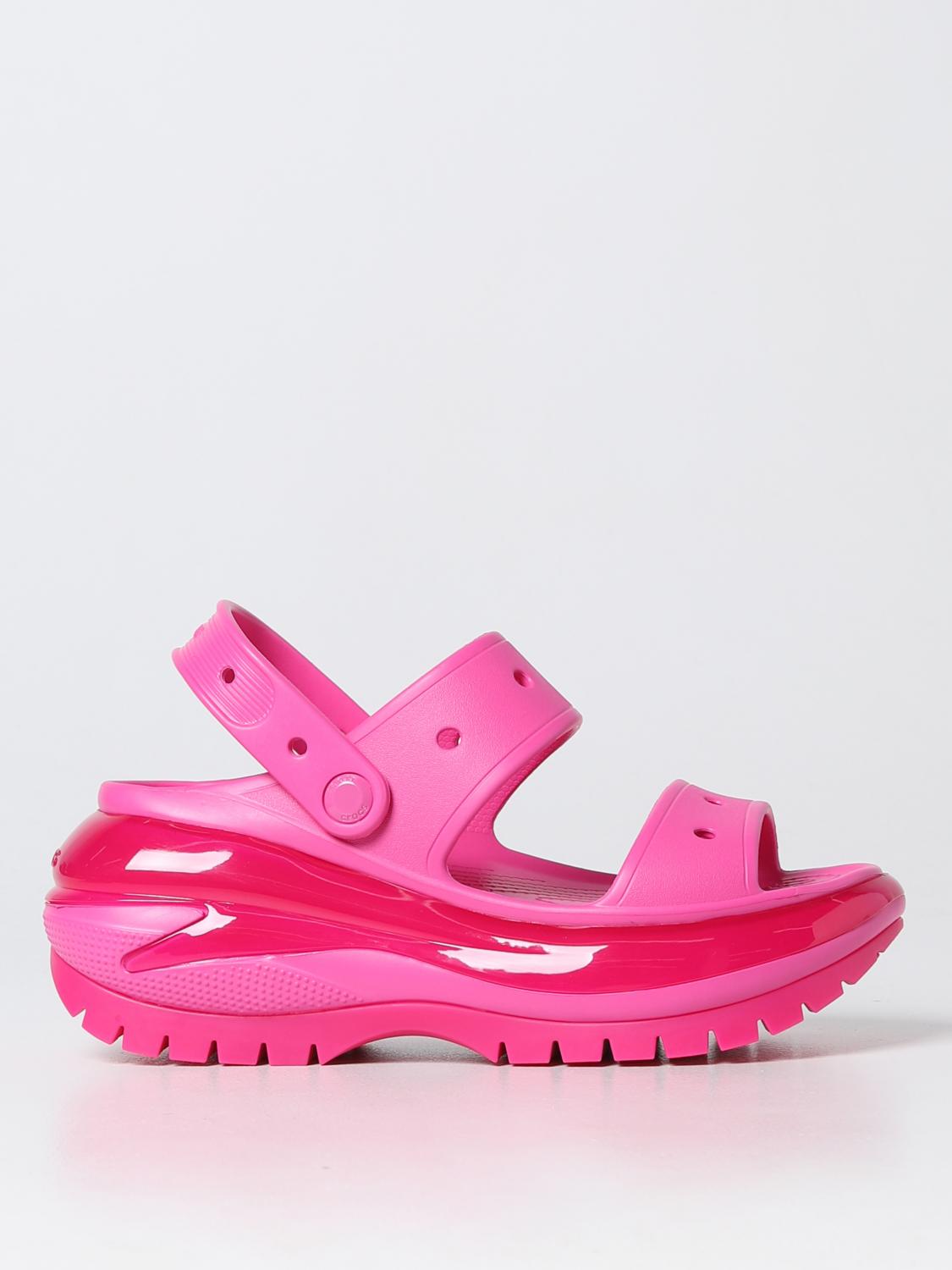 CROCS: Sandalo Platform Mega Crush in gomma - Fuxia | Sandali Bassi ...