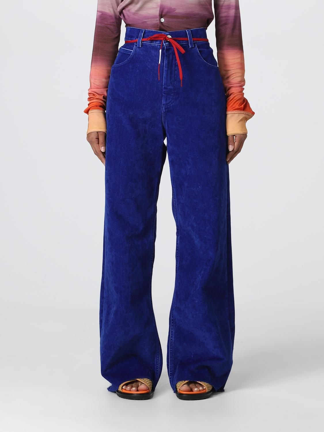 MARNI: jeans in cotton blend denim - Sapphire | Marni jeans ...