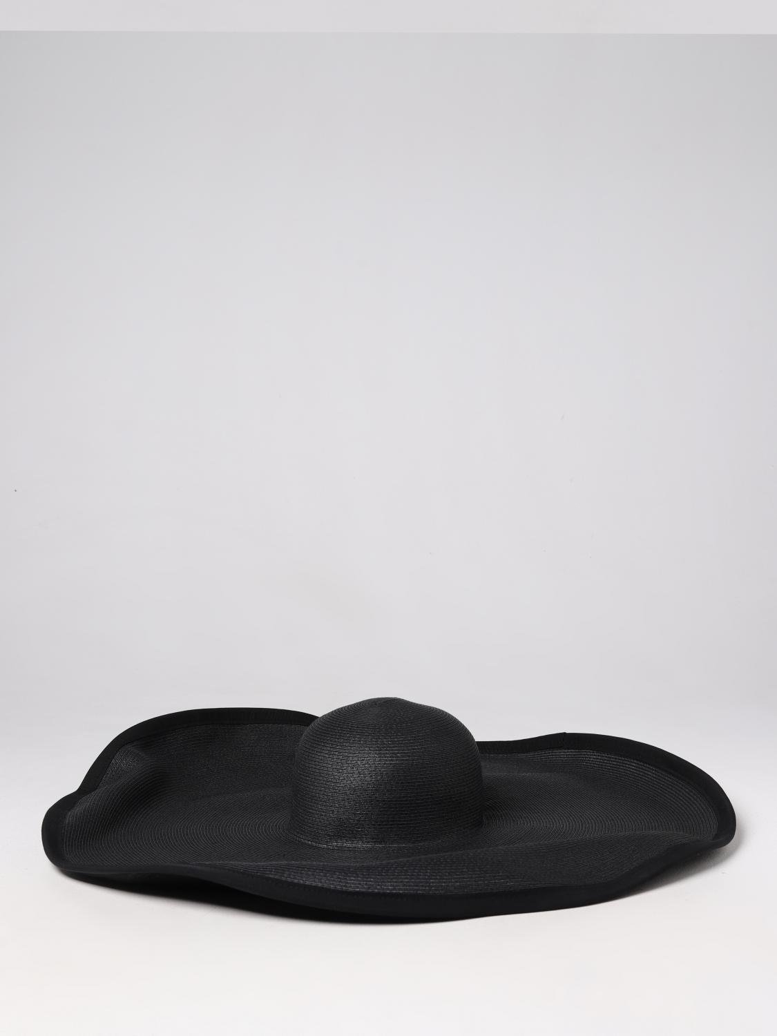 Max Mara Outlet: Robert textile paper hat - Black | Max Mara hat ...