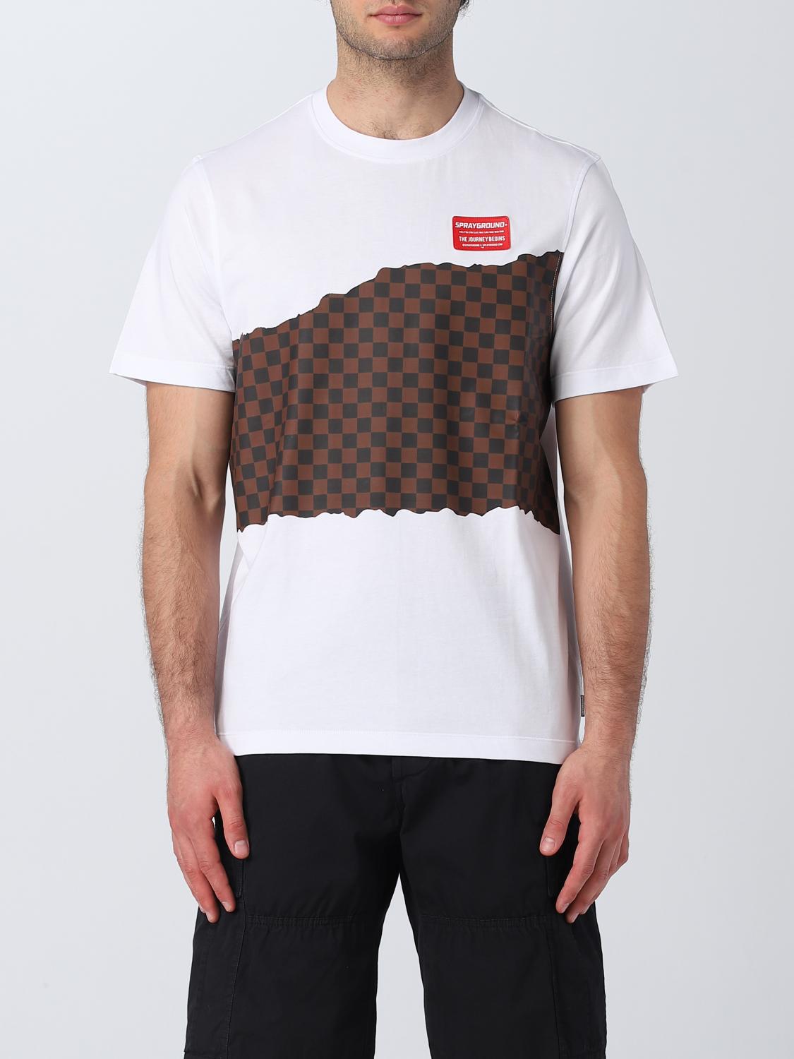 SPRAYGROUND: T-shirt men - White | Sprayground t-shirt SP302 online at ...