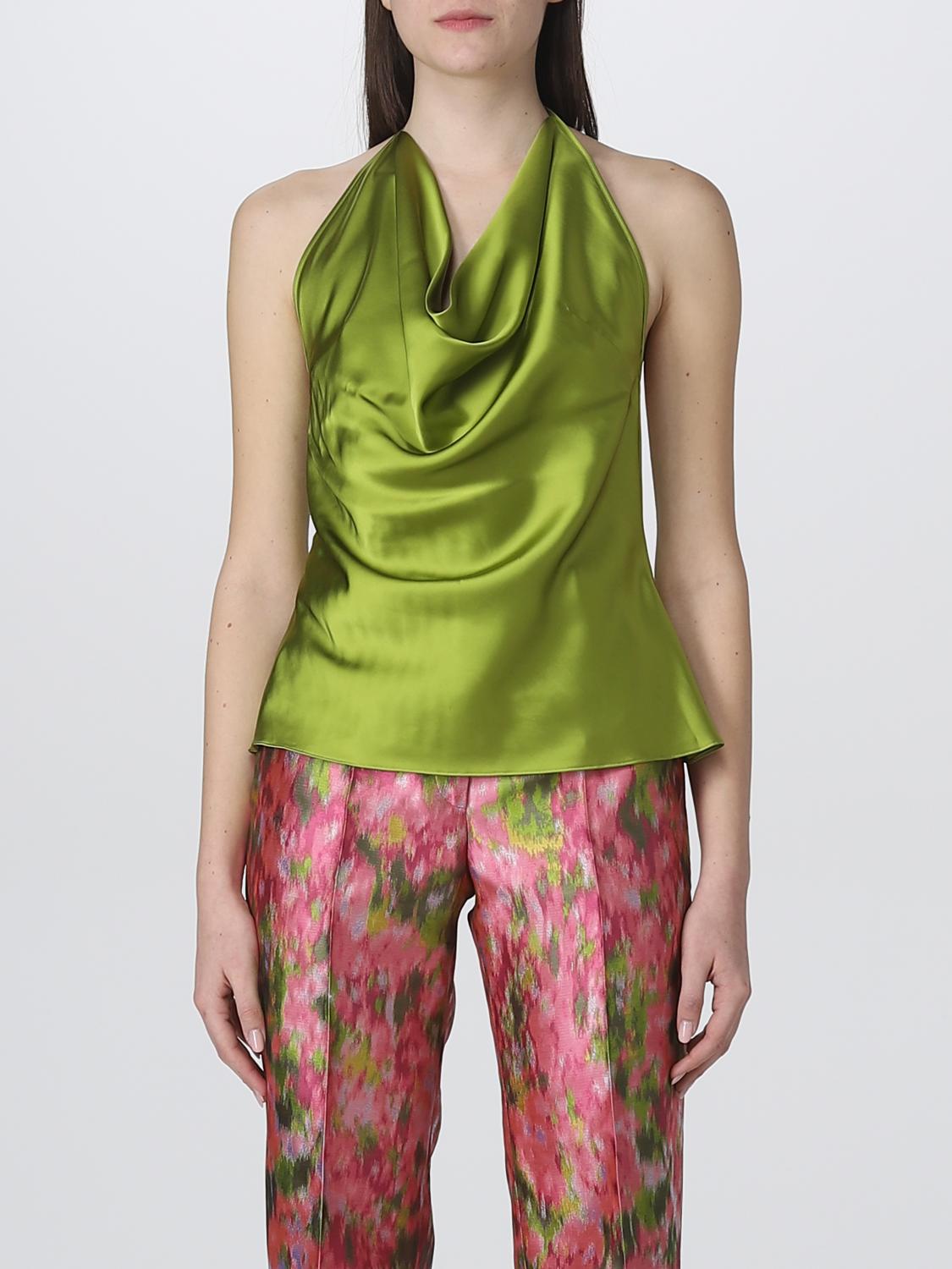DEL CORE: Top in raso - Verde | Top E Bluse Del Core T00192 2T0591 ...