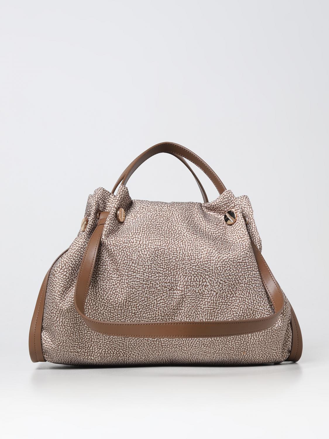 BORBONESE: Shoulder bag woman - Beige | Borbonese shoulder bag ...