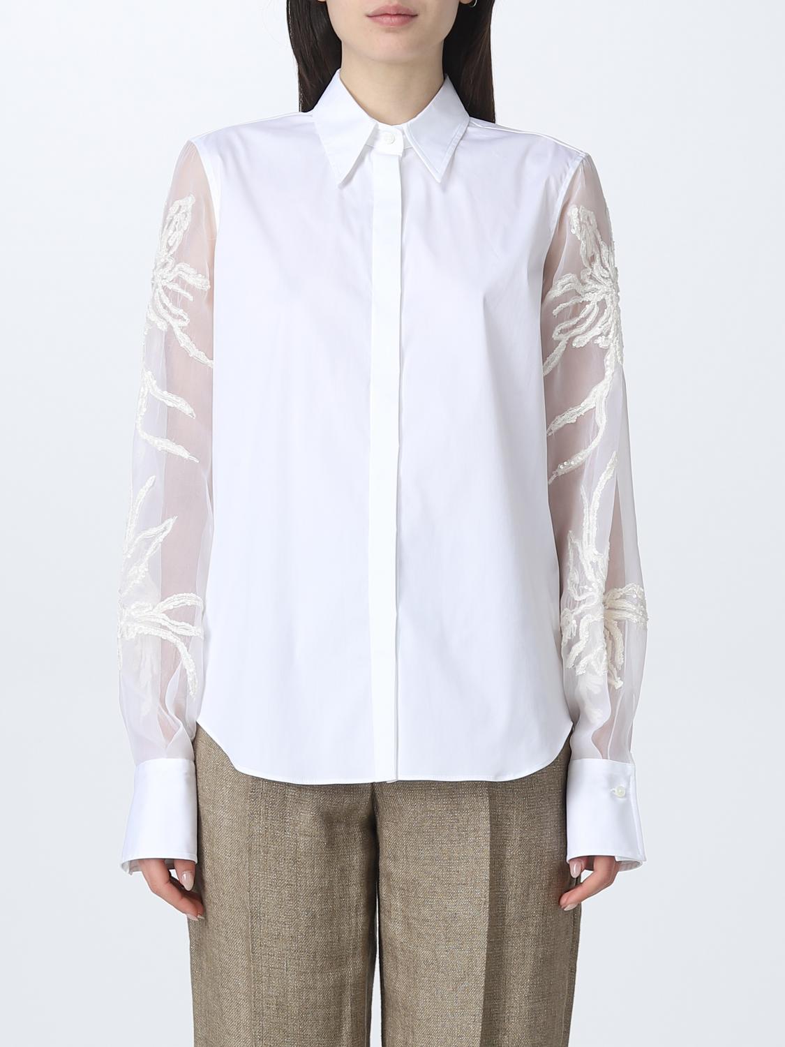 BRUNELLO CUCINELLI: Camicia in popeline - Bianco | Camicia Brunello ...