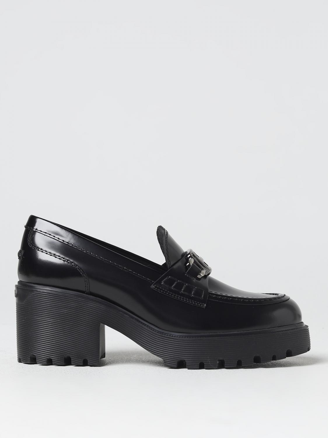 HOGAN: moccasins in brushed leather - Black | Hogan loafers ...