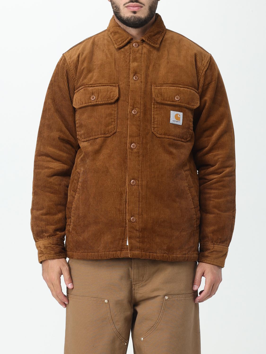 CARHARTT WIP: Jacket men - Brown | Carhartt Wip jacket I028827 online ...