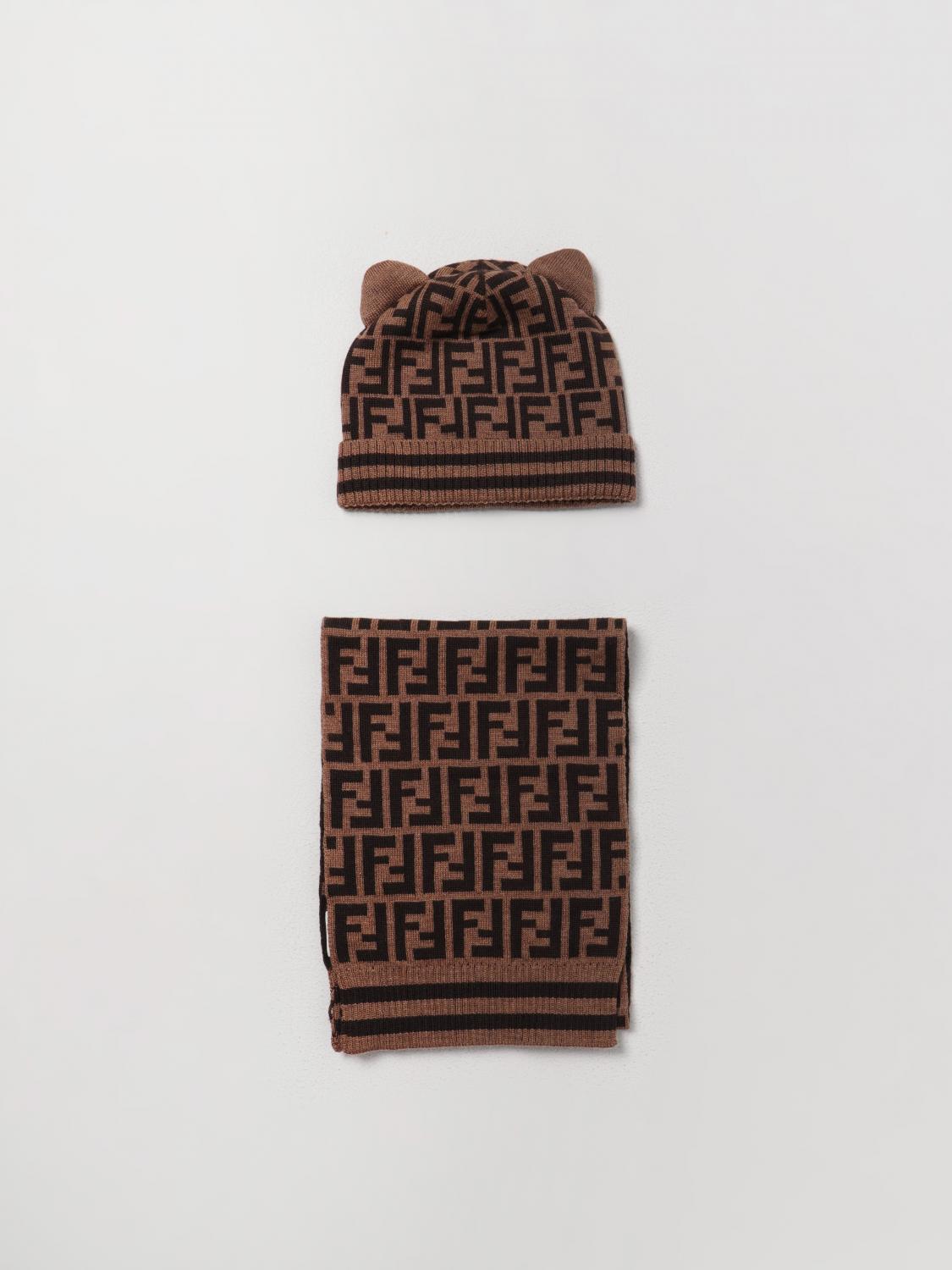 FENDI: Kids 2-piece wool set - Tobacco | Fendi jumpsuit BUK108AO28 ...