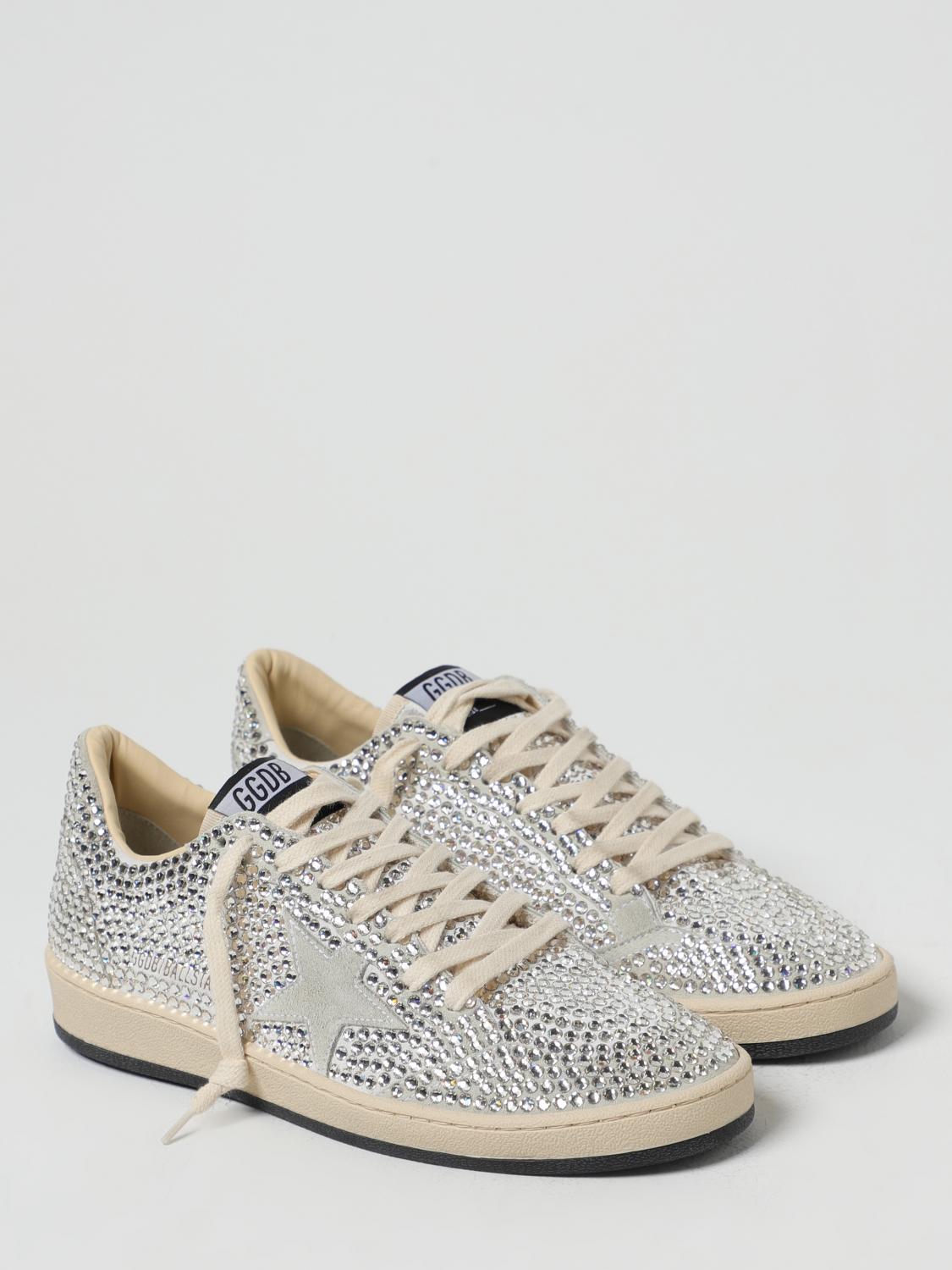 Golden Goose Ball Star sneakers in suede with rhinestone crystals ...