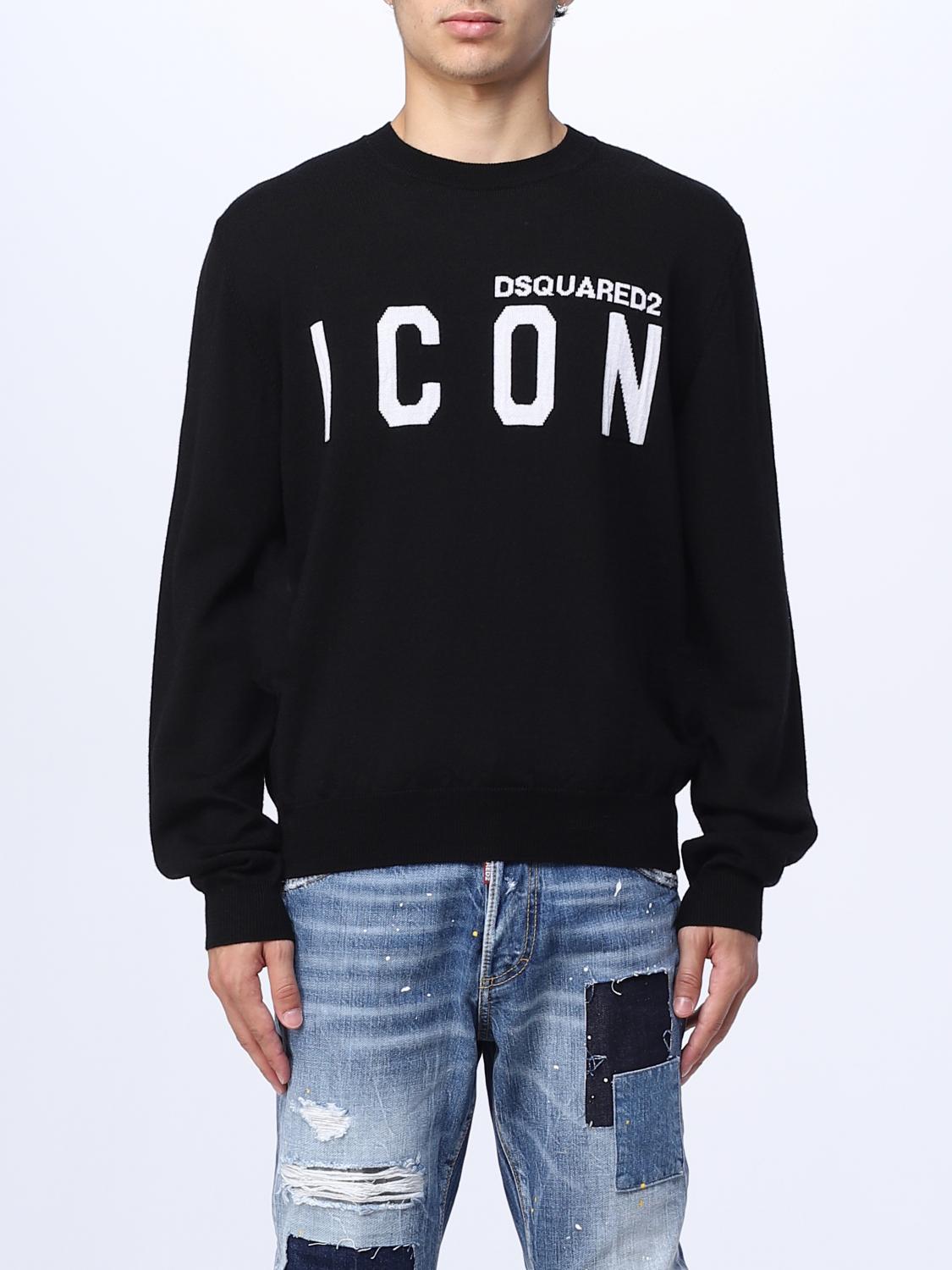 DSQUARED2: wool sweater - Black | Dsquared2 sweater S79HA0001S18324 ...