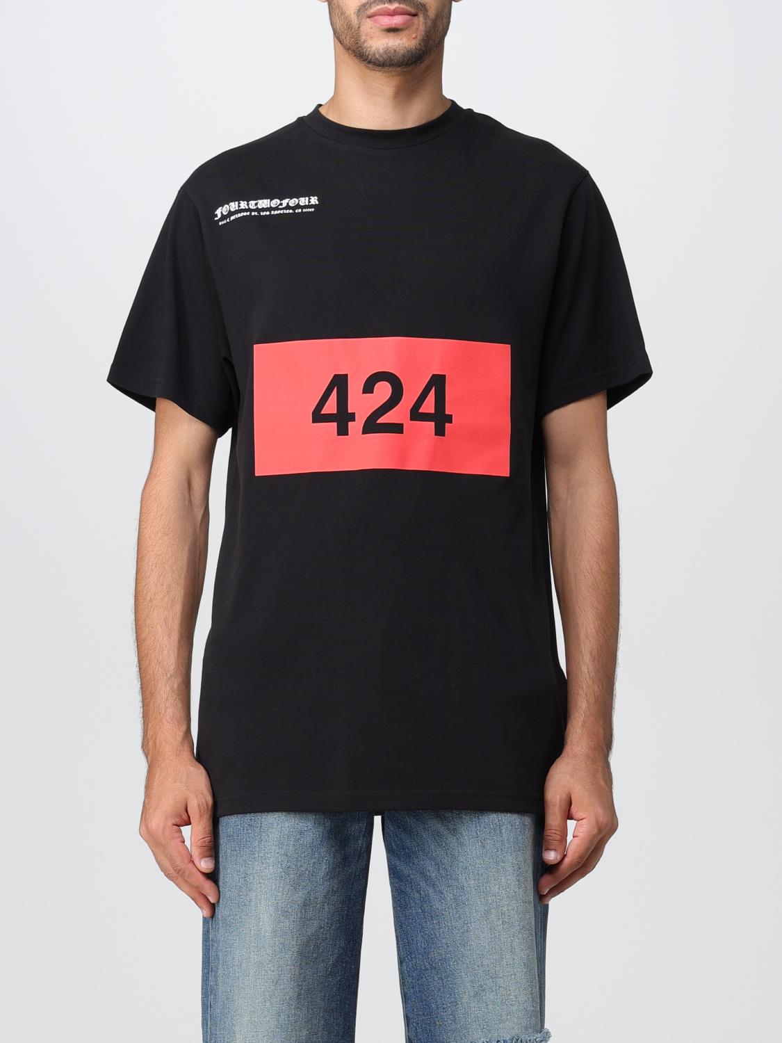 424: T-shirt men - Black | 424 t-shirt 35424M04236531 online at GIGLIO.COM