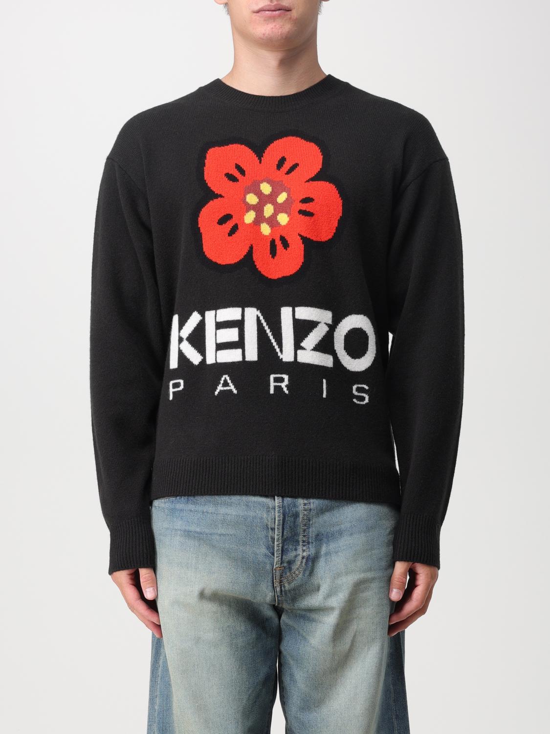 KENZO: Boke Flower sweater in wool - Black | Kenzo sweater FD65PU4273LD ...