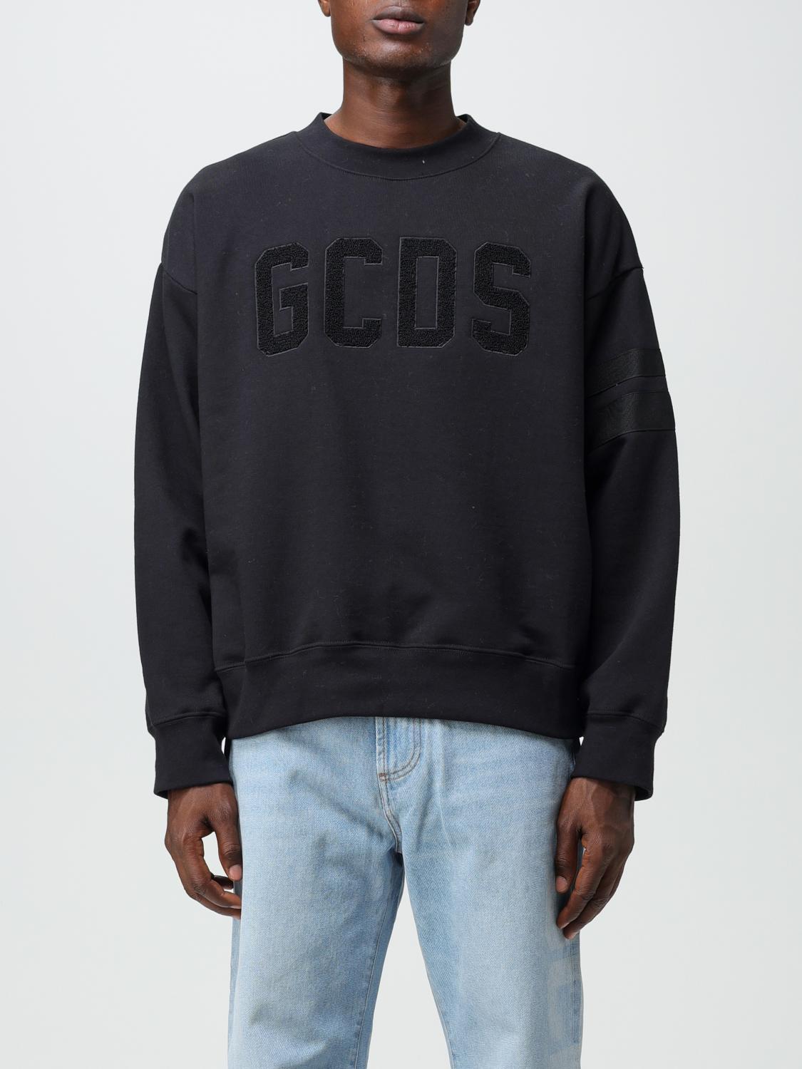 GCDS: Sweatshirt men - Black | GCDS sweatshirt FW23M110115 online at ...