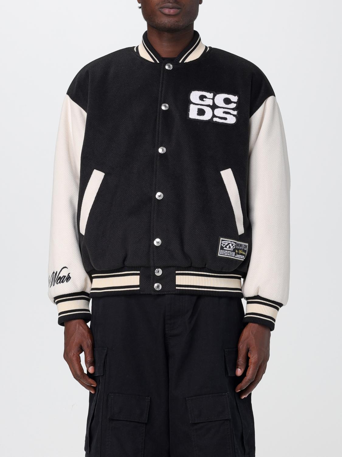 GCDS: Jacket men - Black | GCDS jacket FW23M200479 online at GIGLIO.COM