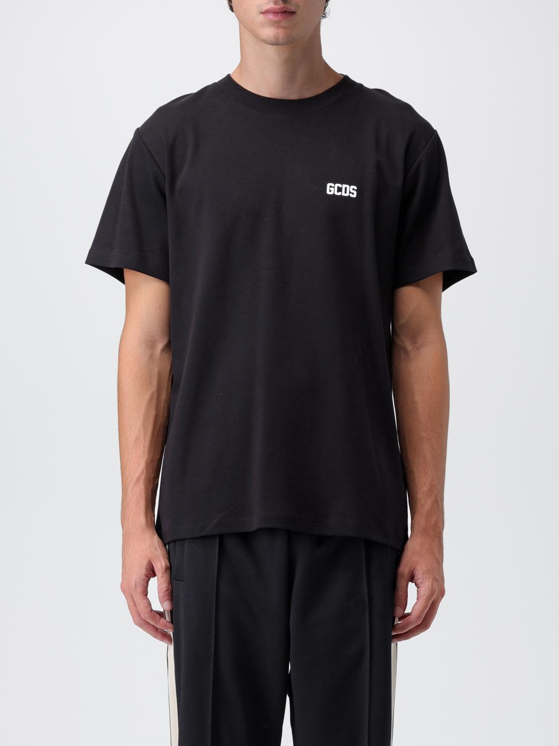 GCDS: T-shirt men - Black | GCDS t-shirt FW23M130117 online at GIGLIO.COM