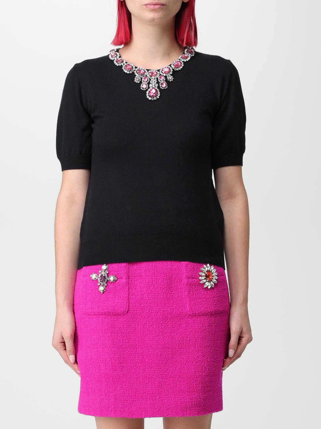 MOSCHINO COUTURE: women's sweater - Black | Moschino Couture top 0926 ...