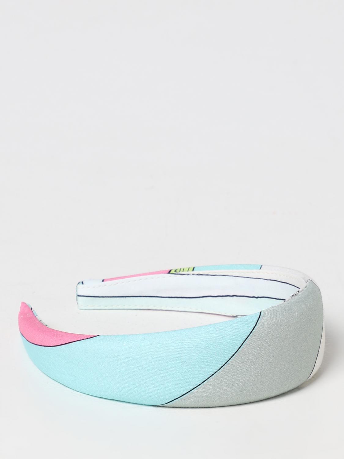 PUCCI: Hair clip kids Junior - Gnawed Blue | Pucci hairband PT0A24P0324 ...