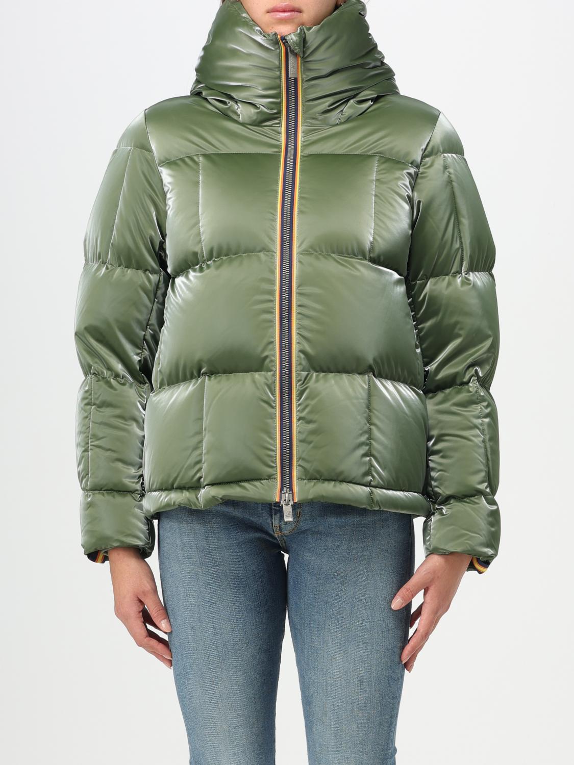 K-WAY: Jacket woman - Green | K-Way jacket K7122IW online at GIGLIO.COM