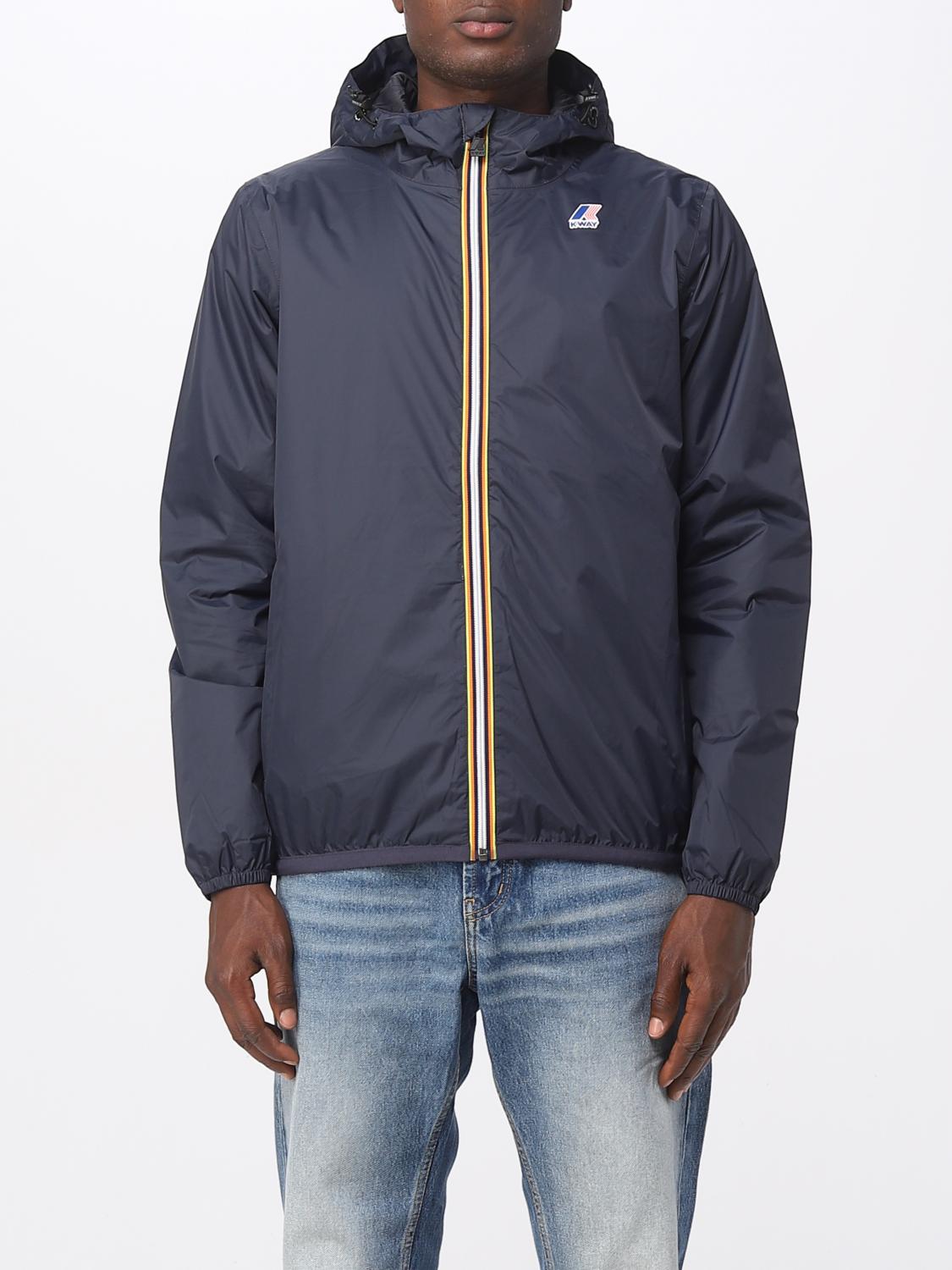 K-WAY: Veste homme - Bleu | Veste K-Way K00BEI0 en ligne sur GIGLIO.COM