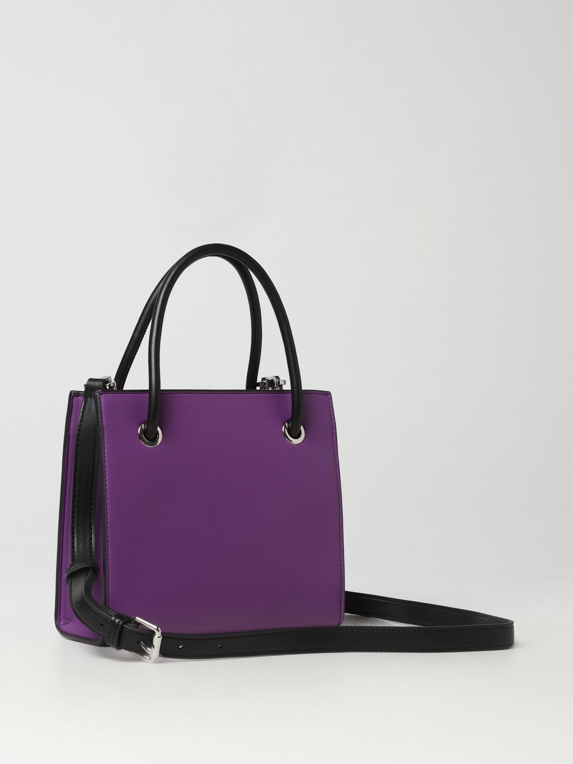 TWINSET: synthetic nappa leather bag in with logo - Violet | Twinset ...