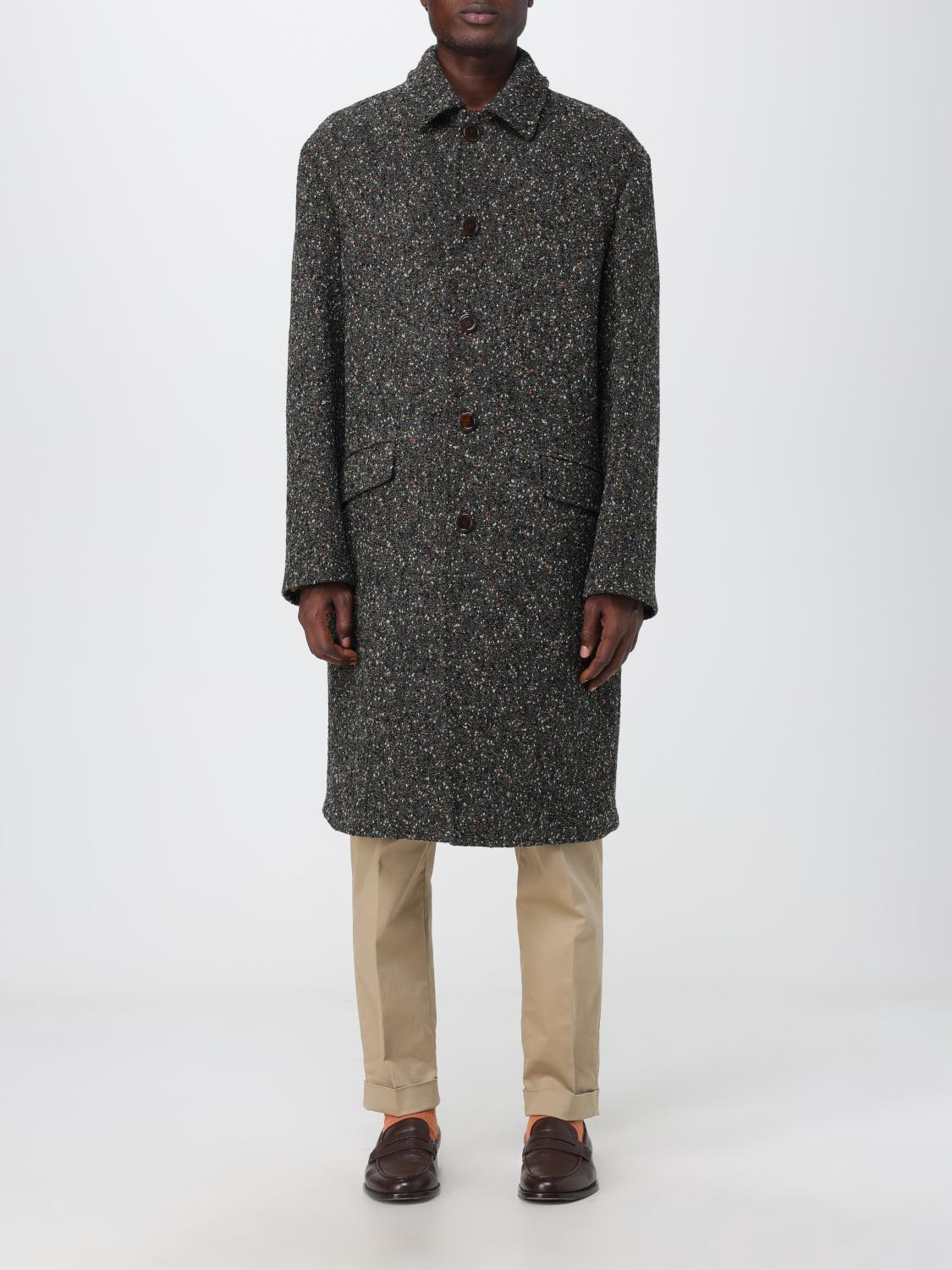ETRO: coat in virgin wool - Green | Etro coat 1C5022 online at GIGLIO.COM