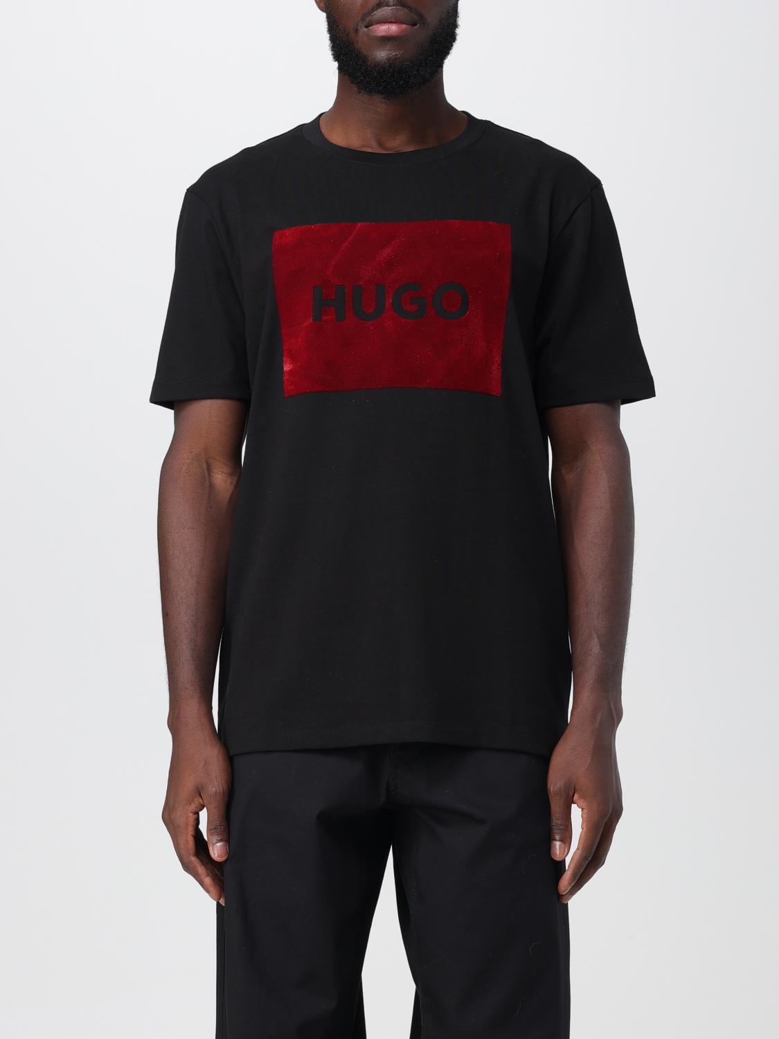 HUGO: T-shirt men - Black | Hugo t-shirt 50501004 online at GIGLIO.COM