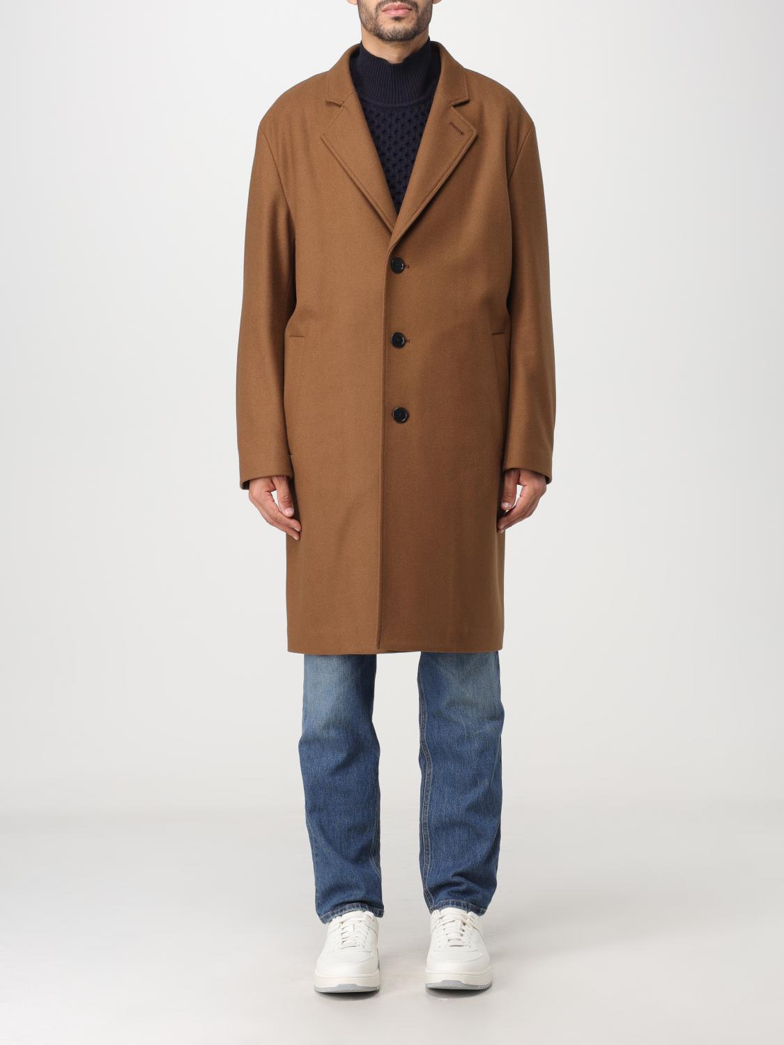 HUGO: Coat men - Camel | Hugo coat 50495216 online at GIGLIO.COM