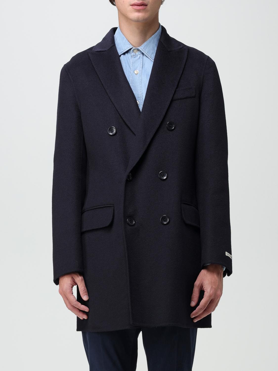 PALTO': Coat men - Blue | Palto' coat B31PUGREGDOU online at GIGLIO.COM