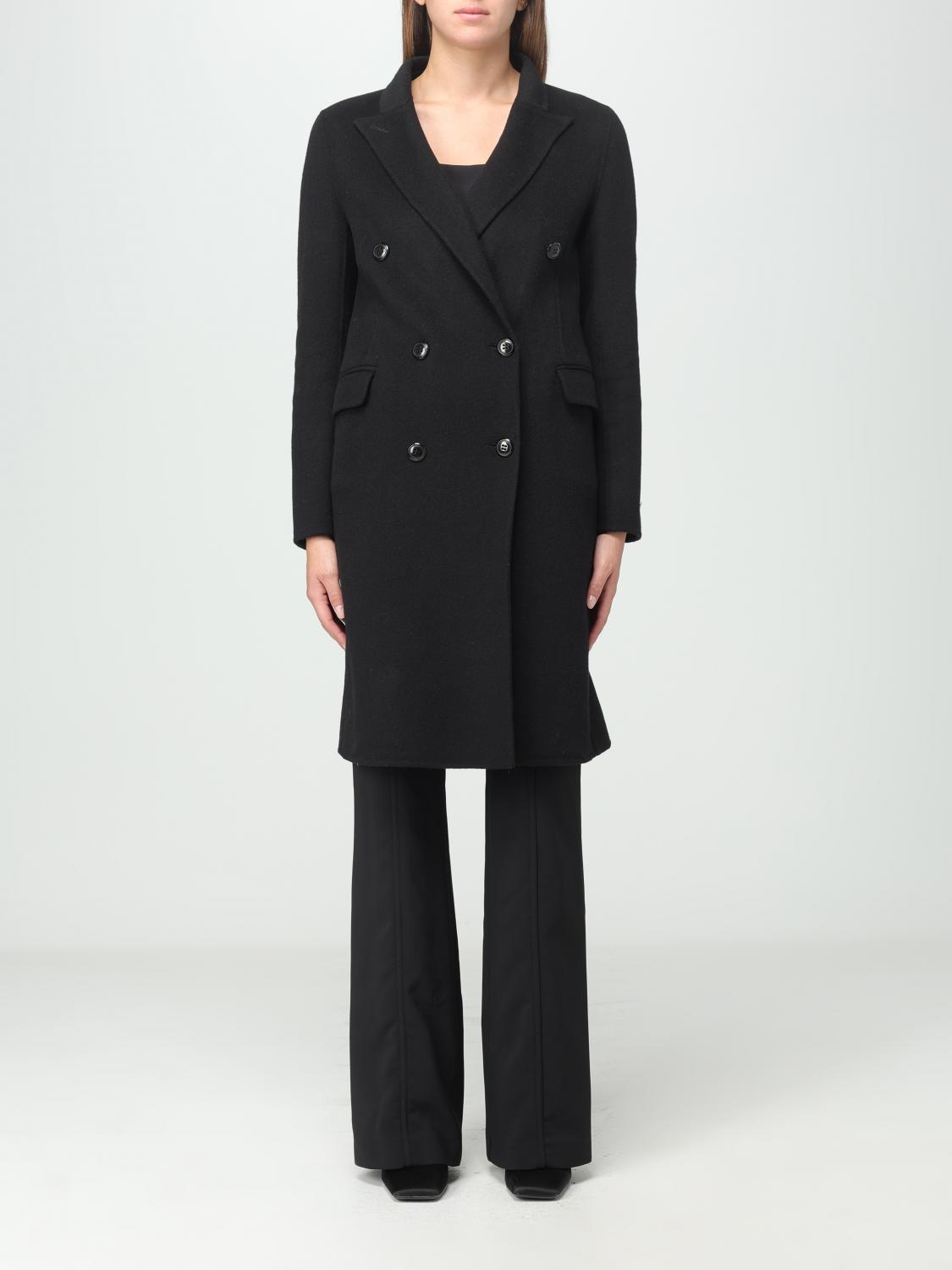 PALTO': Coat woman - Black | Palto' coat B31PDANNRDOU online at GIGLIO.COM