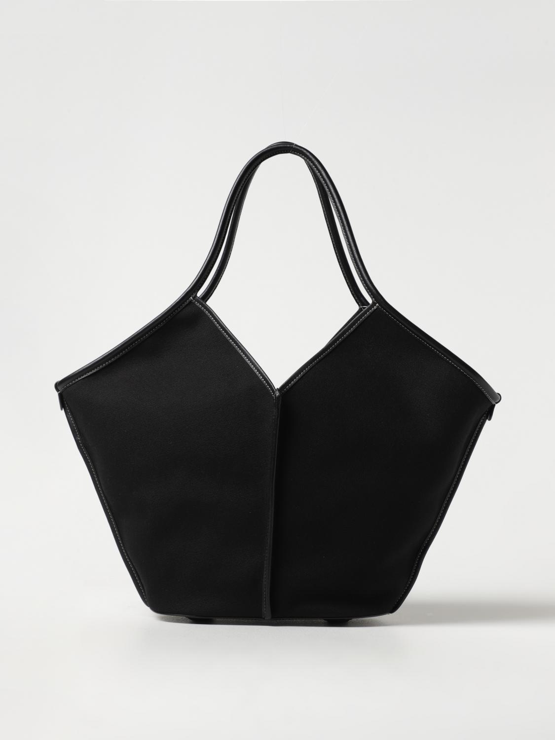 HEREU: Borsa Calella in cotone organico - Nero | Borsa A Spalla Hereu ...