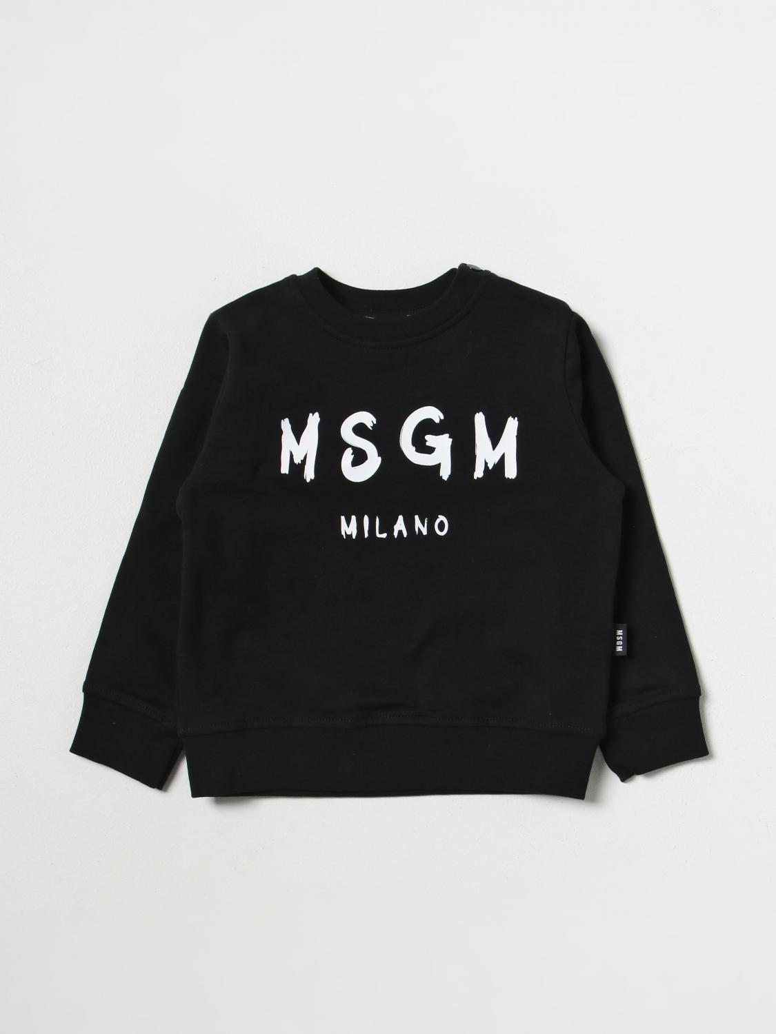 MSGM KIDS: 스웨터 남아 - 블랙 | GIGLIO.COM에서 MSGM Kids 스웨터 F3MSUNSW041 상품들을 온라인으로 만나보세요