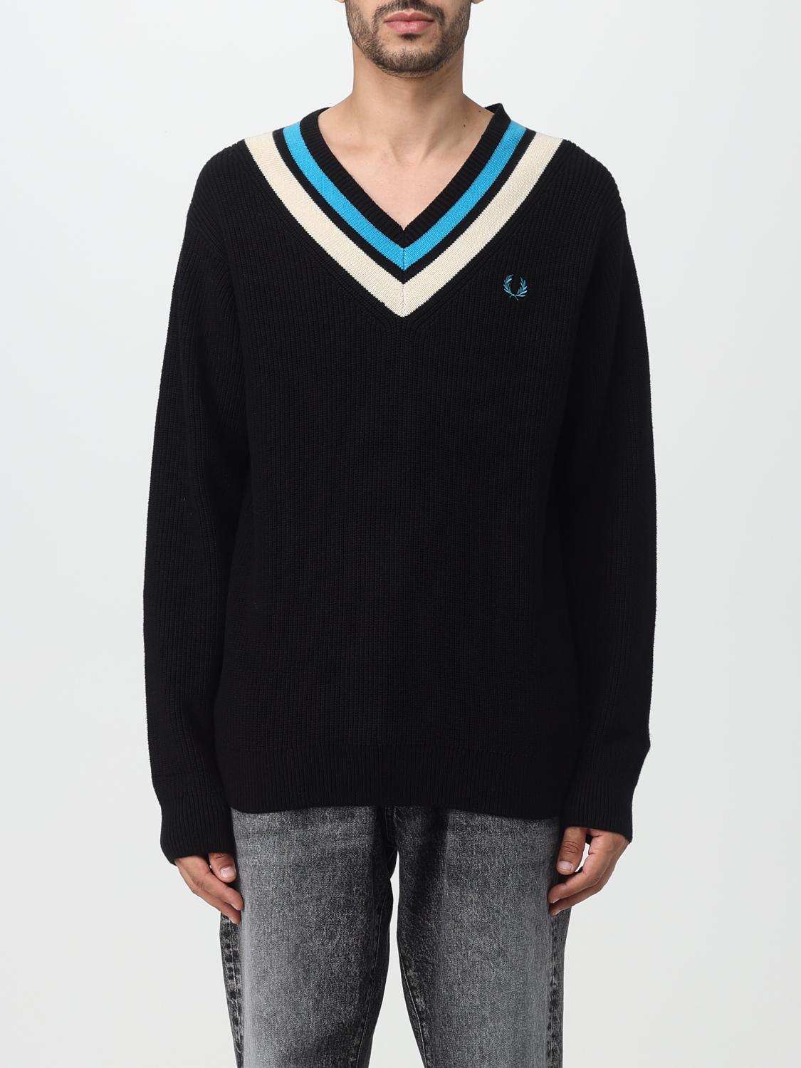 FRED PERRY: Jumper men - Black | Fred Perry jumper K6523 online at ...