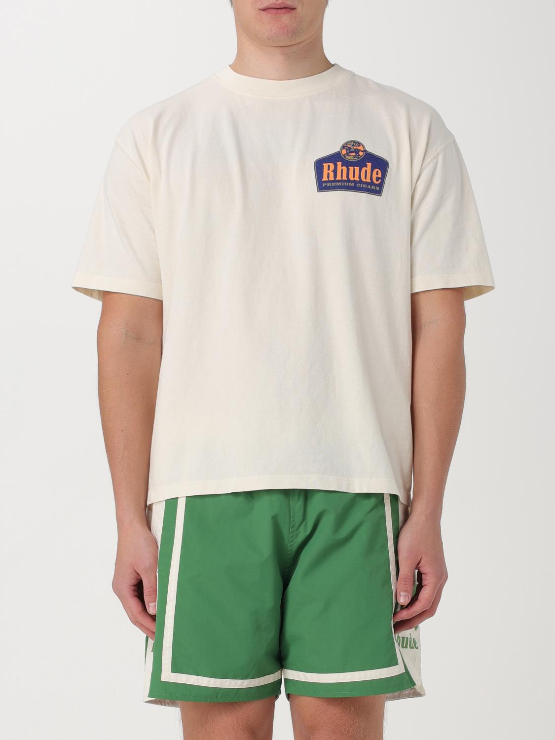 RHUDE: T-shirt men - White | Rhude t-shirt RHPS24TT05012 online at ...