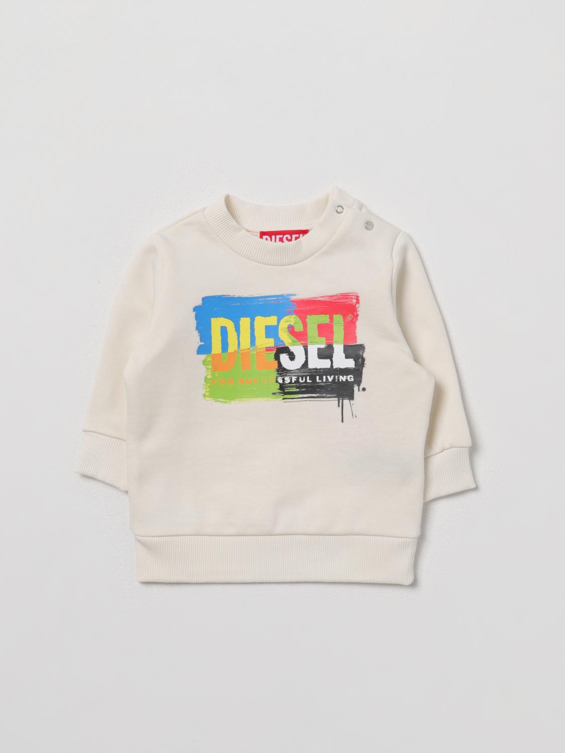 DIESEL: sweatshirt with multicolor logo - White | Diesel sweater K00514KYAXZ online at GIGLIO.COM
