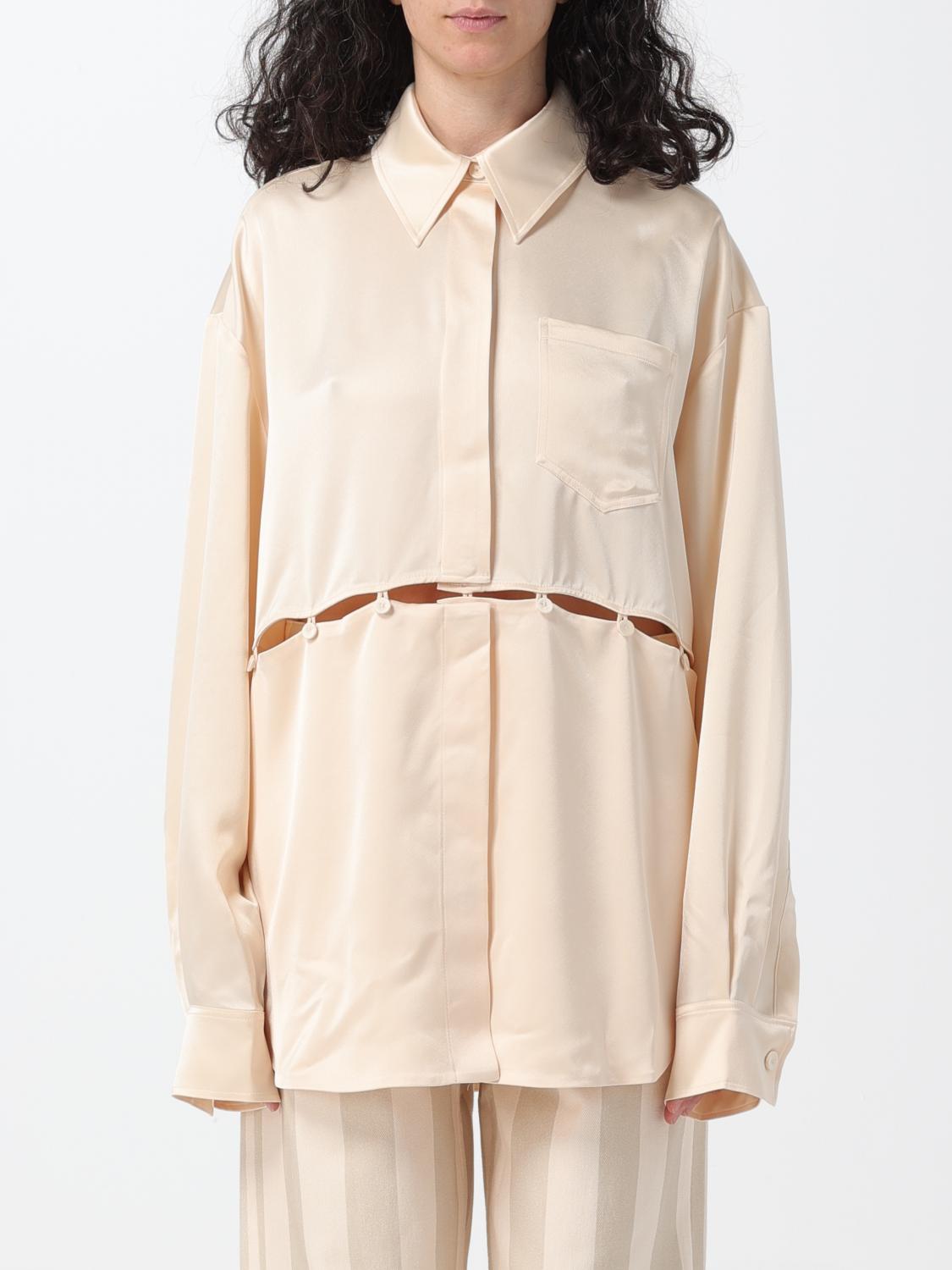 NANUSHKA: Shirt woman - Beige | Nanushka shirt NW24RSSH00971 online at ...