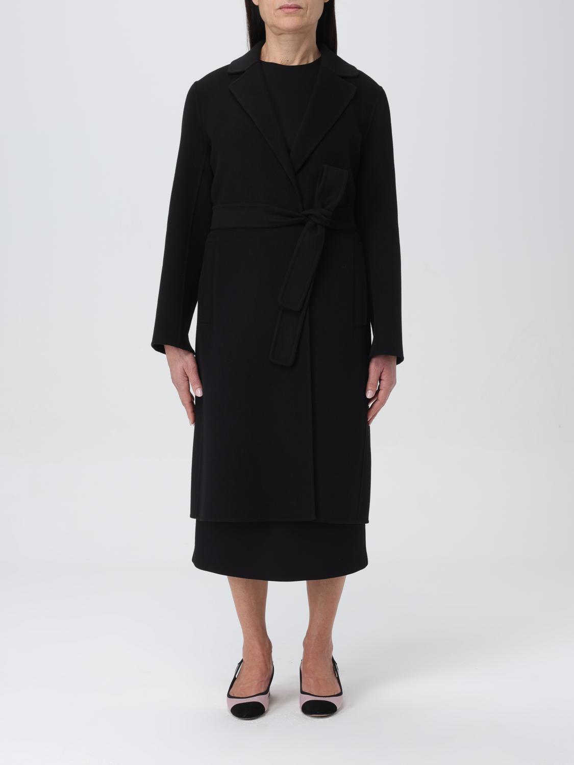 'S Max Mara Outlet: Coat woman - Black | 'S Max Mara coat 2419011041600 online at GIGLIO.COM