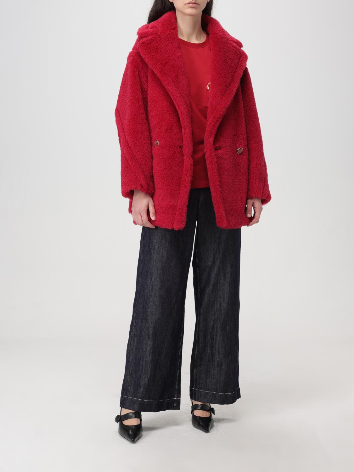 MAX MARA: Coat woman - Red | Max Mara fur coat 2411081031600 online at ...