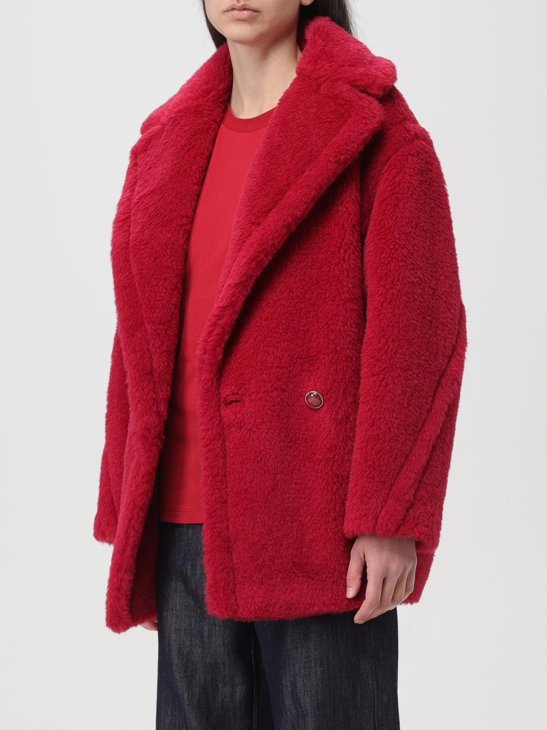 MAX MARA: Coat woman - Red | Max Mara fur coat 2411081031600 online at ...