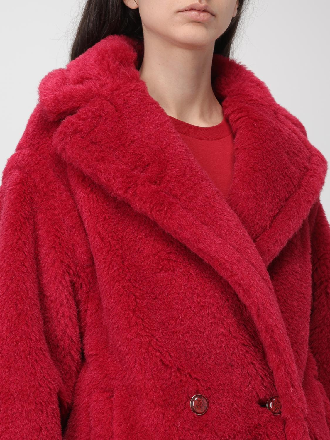 MAX MARA: Coat woman - Red | Max Mara fur coat 2411081031600 online at ...