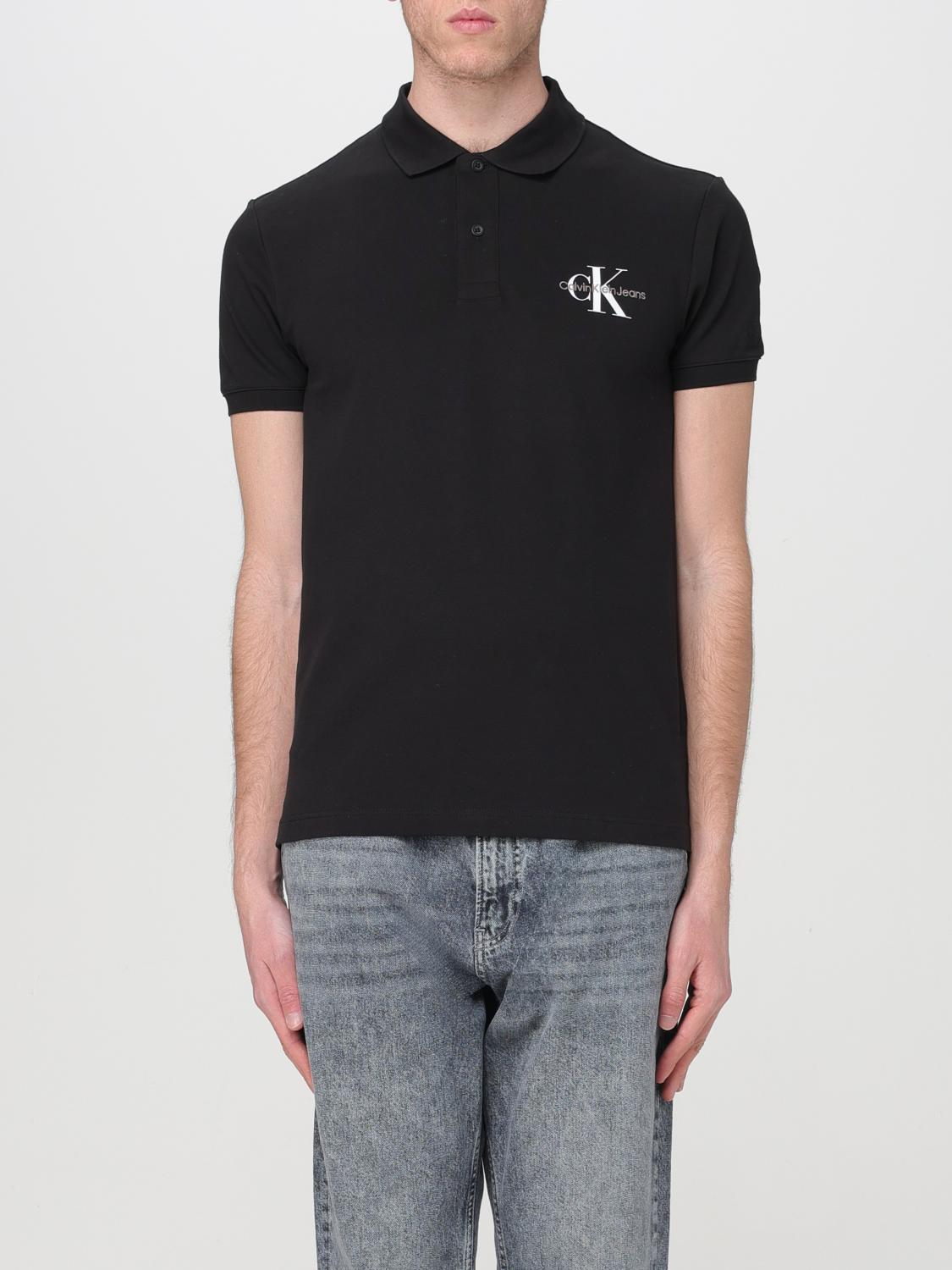 CALVIN KLEIN: Polo shirt men Ck Jeans - Black | Calvin Klein polo shirt ...