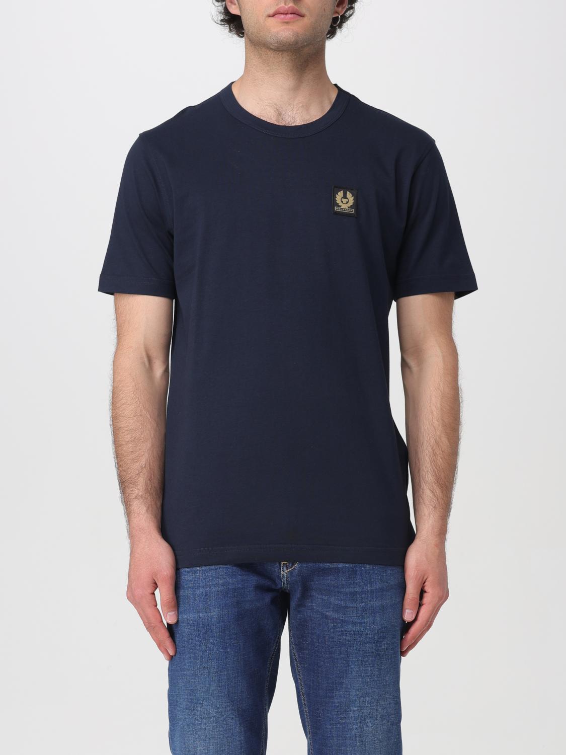 BELSTAFF: T-shirt men - Blue | Belstaff t-shirt 100055 online at GIGLIO.COM