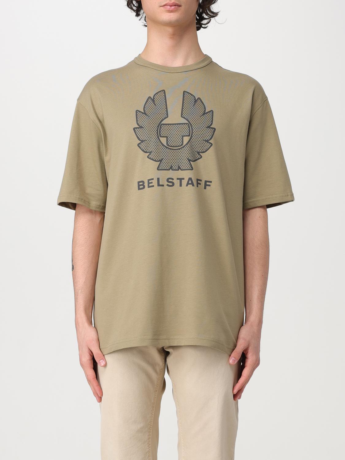 BELSTAFF: T-shirt men - Green | Belstaff t-shirt 104956 online at ...