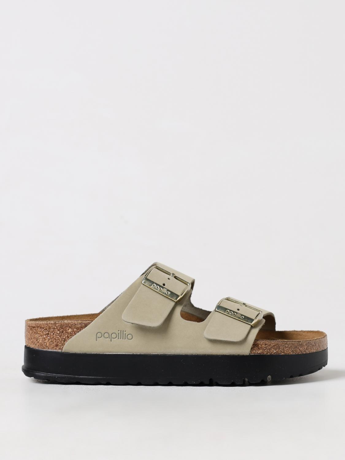 BIRKENSTOCK: Shoes woman - Beige | Birkenstock flat sandals 1026971 ...
