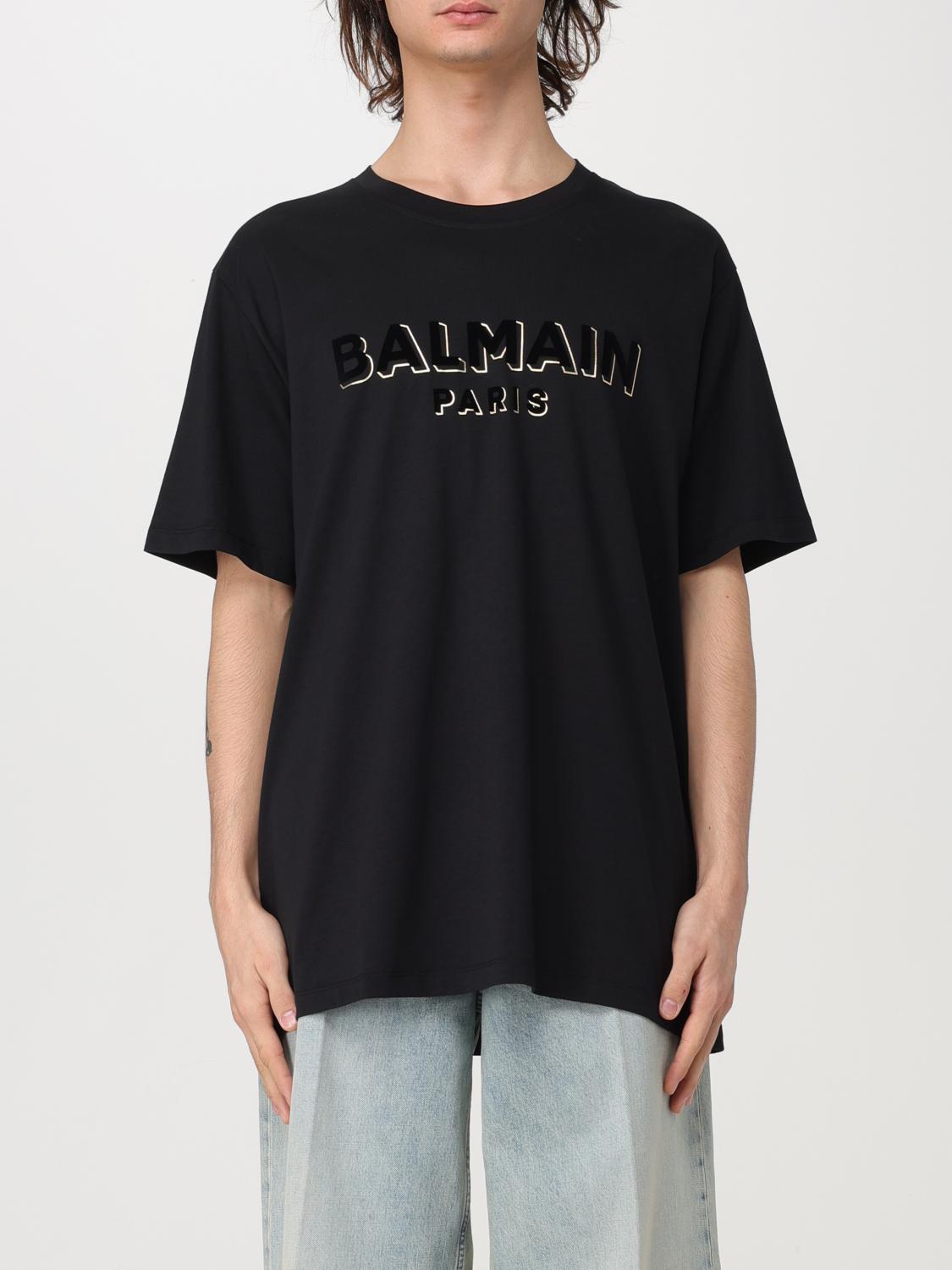 BALMAIN: T-shirt men - Black | Balmain t-shirt CH1EG010BB99 online at ...