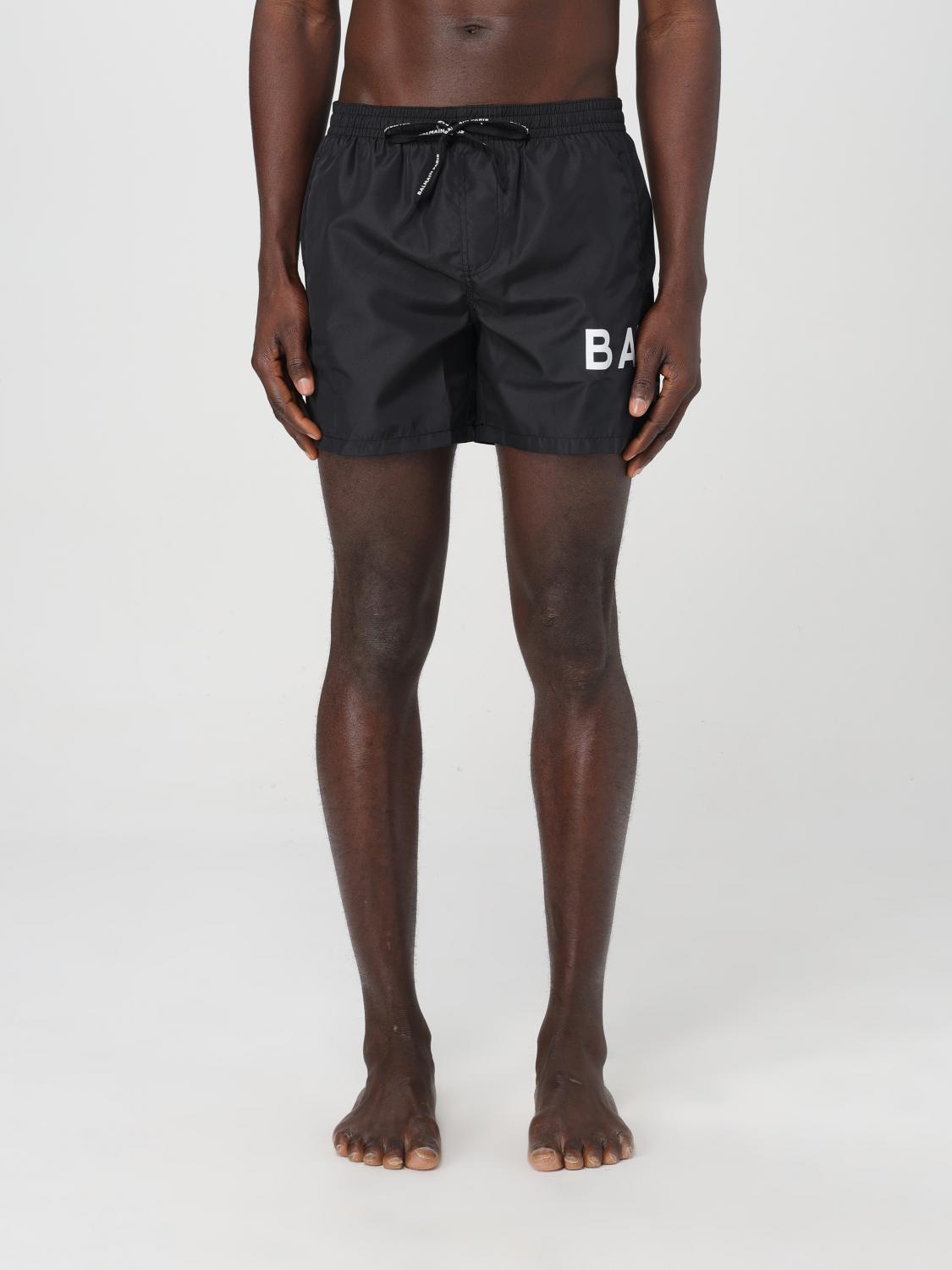 BALMAIN: Swimsuit men - Black | Balmain swimsuit BWB641210 online at ...