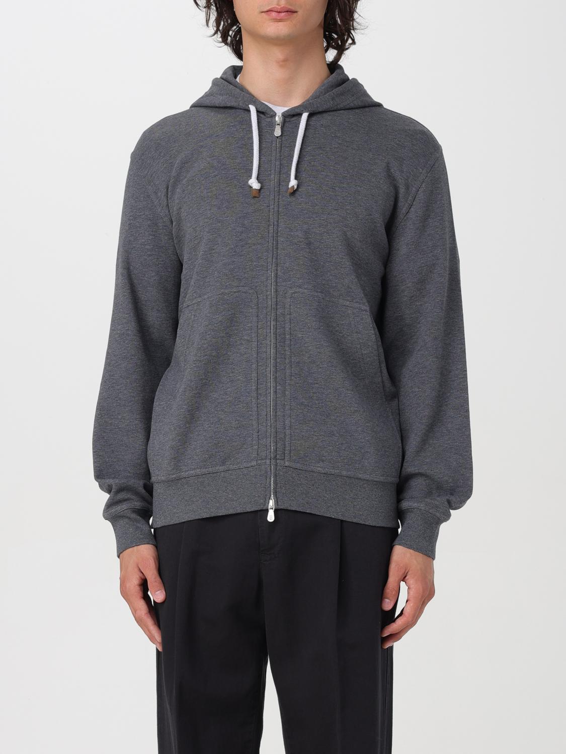 BRUNELLO CUCINELLI: Sweatshirt men - Mouse Grey | Brunello BRUNELLO CUCINELLI: Sweatshirt men - Mouse Grey | Brunello