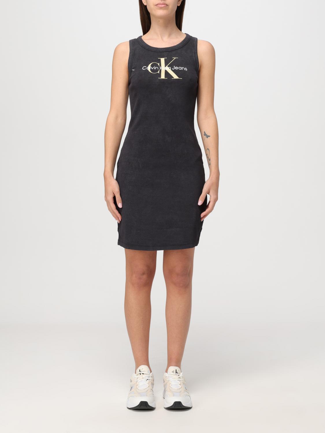 CALVIN KLEIN: Dress woman Ck Jeans - Black | Calvin Klein dress ...