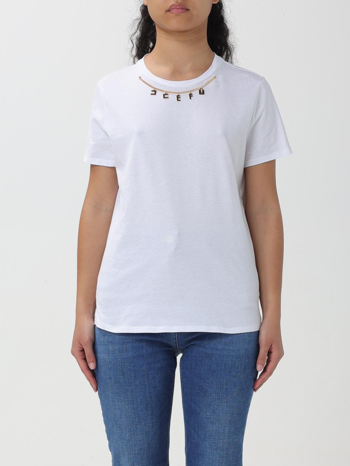 ELISABETTA FRANCHI: T-shirt woman - White | Elisabetta Franchi t-shirt ...