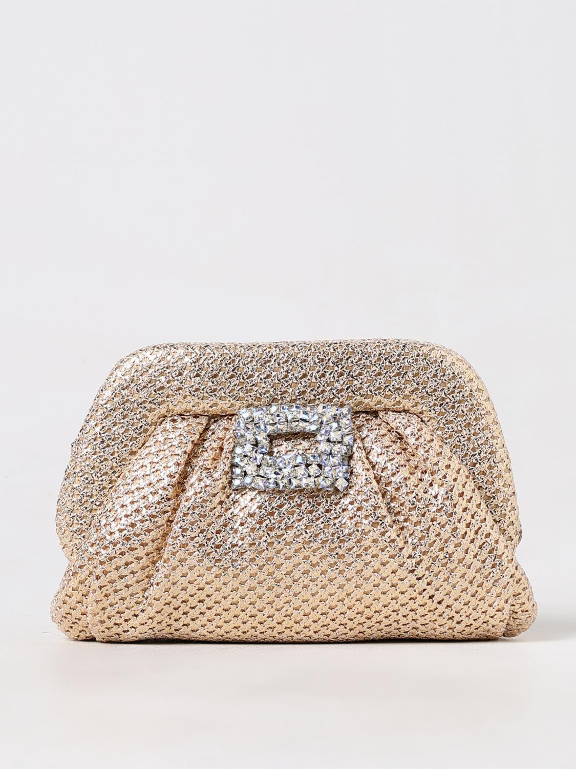 TWENTY FOURHAITCH: Shoulder bag woman - Gold | Twenty Fourhaitch clutch ...