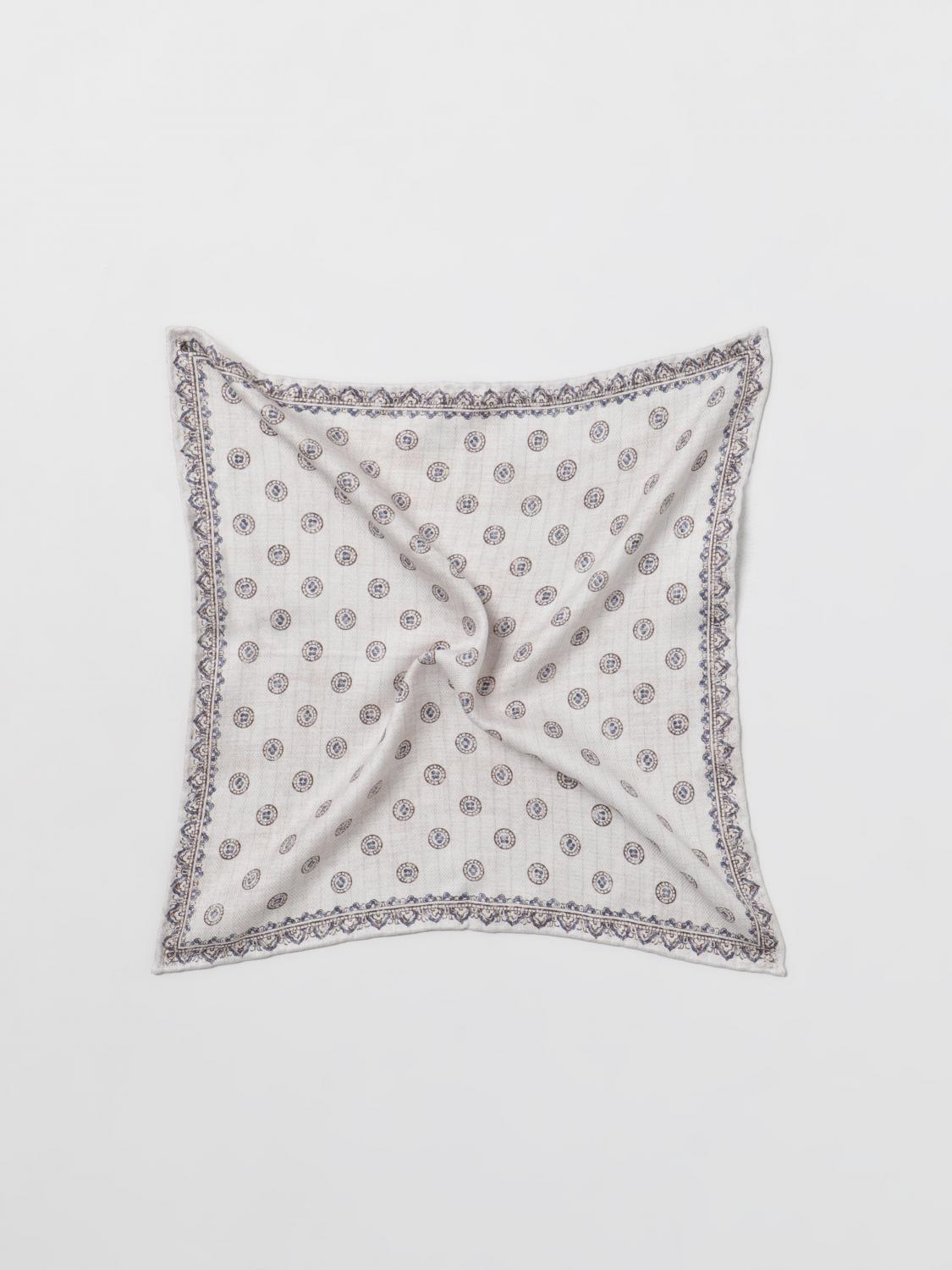 BRUNELLO CUCINELLI: Neck scarf men - Sand | Brunello Cucinelli pocket ...