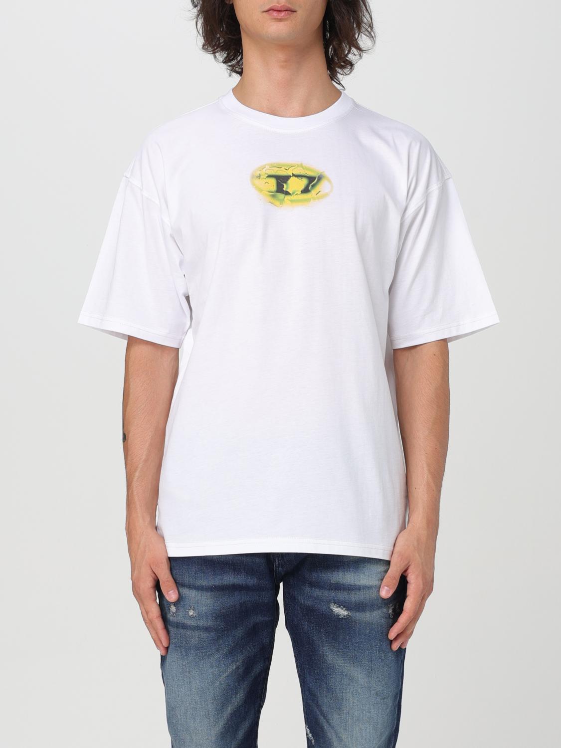 DIESEL: T-shirt men - White | Diesel t-shirt A150300GRAI online at ...